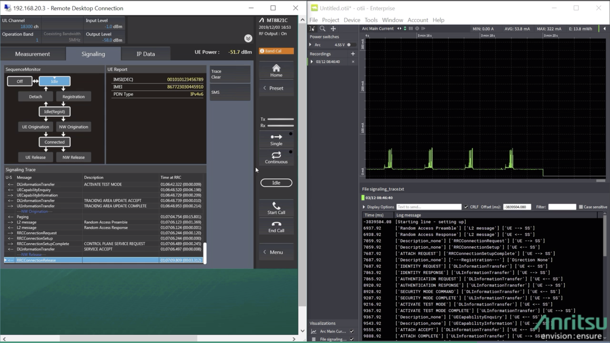 Analyzing cellular IoT power with Otii and network simulator